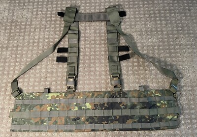 RARE German Lindnerhof Taktik Flecktarn KSK Bundeswehr Chest Rig MOLLE ...