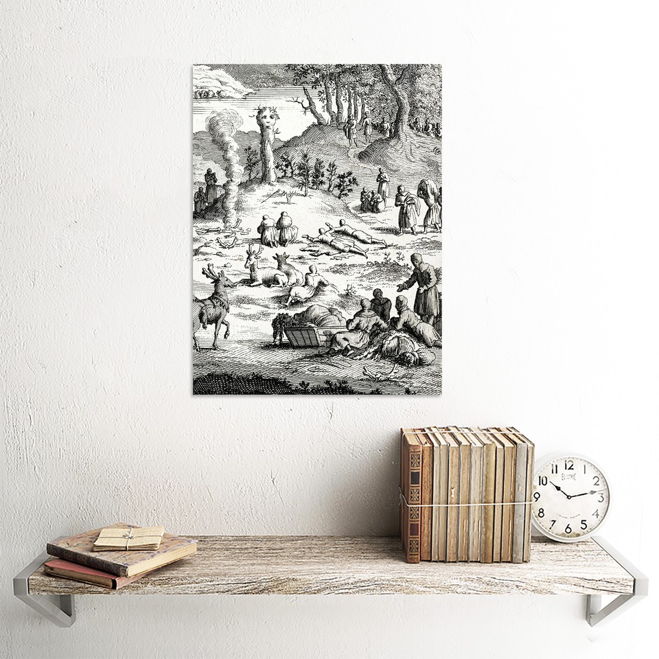 PAINTING DRAWING RELIGIOUS CEREMONIES PICART NORDIC SAMI PRINT POSTER ...