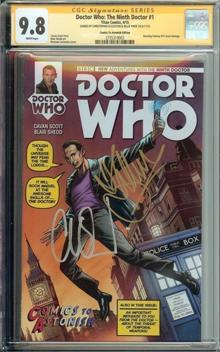 Doctor Who The Ninth Doctor #1 SS CGC 9.8 Auto Eccleston & Piper CTA ...