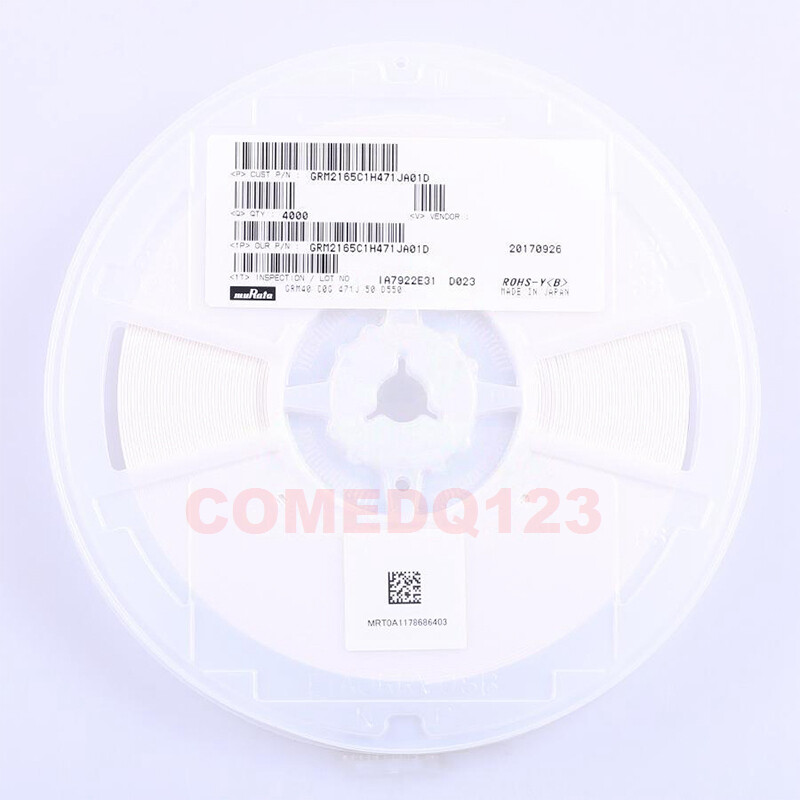 4000PCS/Reel 0805 470pF 50V NPO/C0G ±5% GRM2165C1H471JA01D Ceramic ...