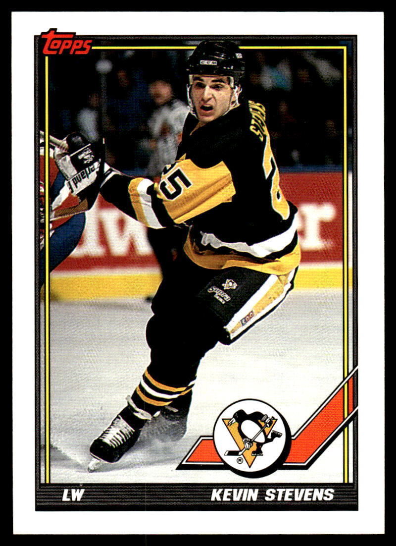 1991-92 Topps #421 Kevin Stevens Pittsburgh Penguins Hockey Card | eBay