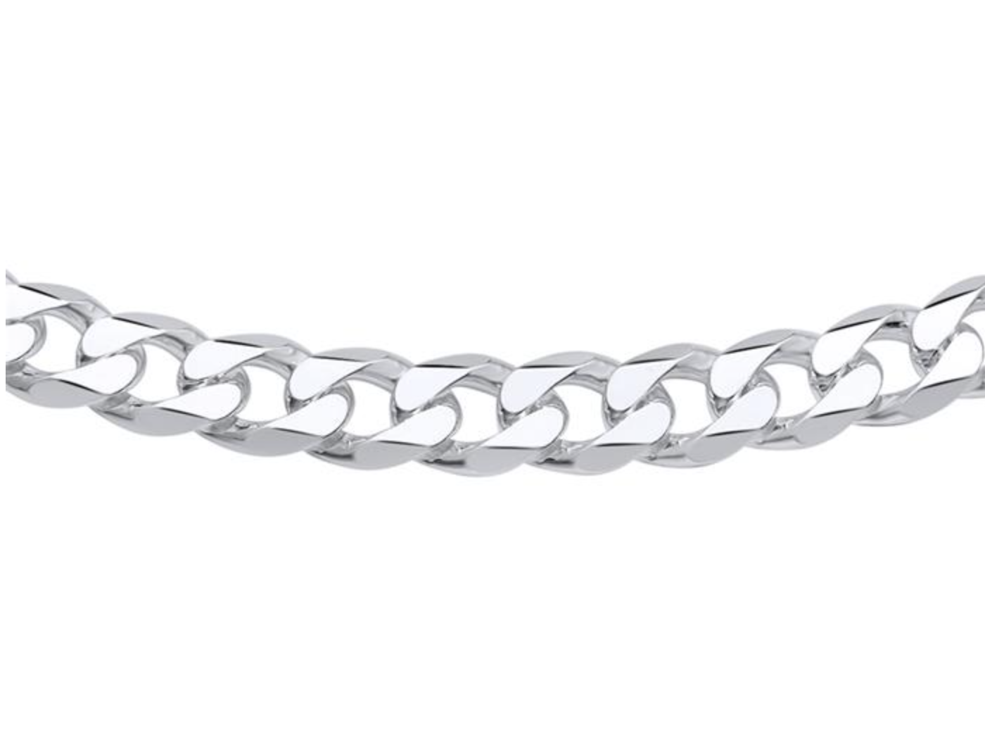 Sterling Silver CURB Chain 6.5MM - 16 18 20 22 24 26 30 inch - Solid ...
