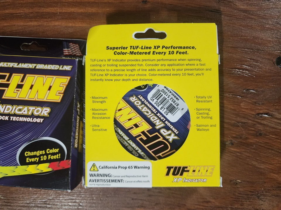 (2) NEW TUF-LINE XP Indicator Braid Color Metered Line 50lb TEST 600 ...