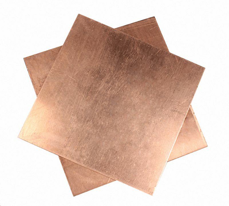 Copper Sheet Plate Guillotine Cut Metal Copper Sheet Select Thick 0.2mm ...