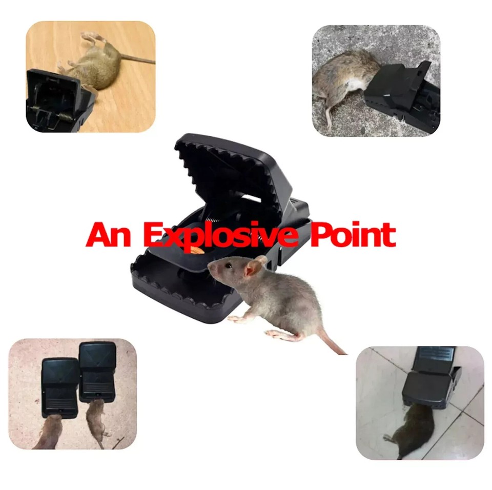 1-4pcs LARGE Mouse Traps Rat Mice Rodent Killer Snap Trap Reusable ...