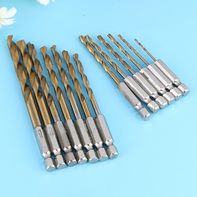 13 Pcs Shank Drill Bit Set Left Handed Carbide Bits Titanium Rolled | eBay