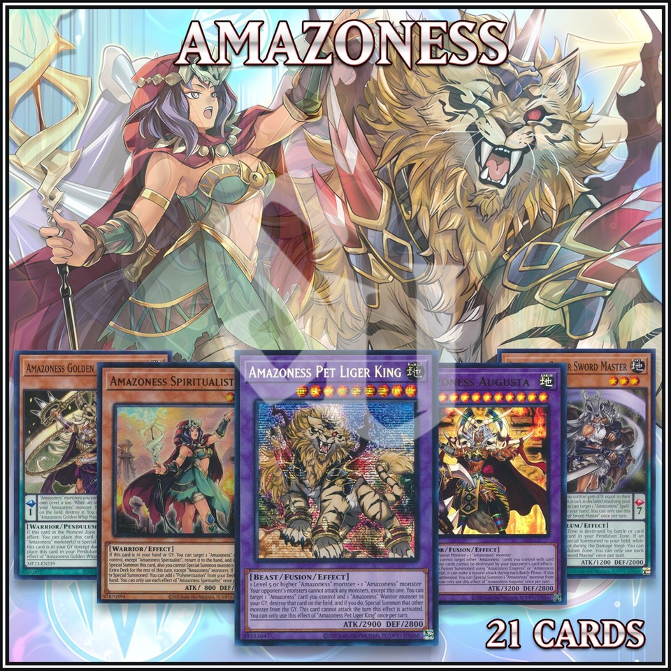 AMAZONESS DECK 21 | Augusta Golden Whip Pet Liger King DABL MP23 YuGiOh ...