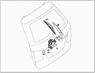 Genuine MERCEDES W242 B-CLASS W246 W242 Wiper arm 2468201044 | eBay