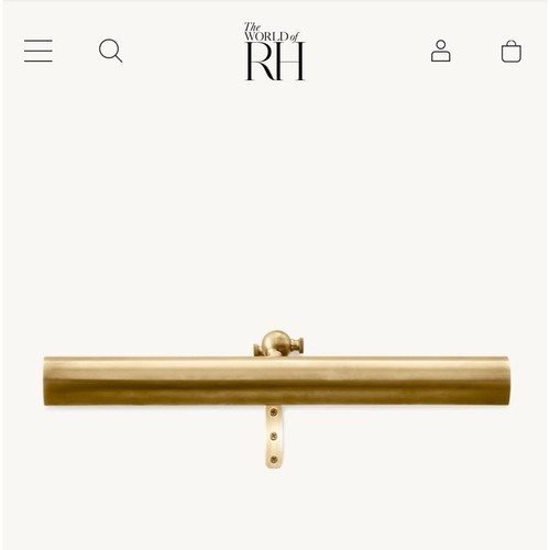 Restoration Hardware Gallery Antique Brass Wall Mount Artwork Picture ...