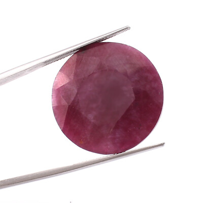 35.2ct 25mm Natural Round Red Ruby Cut Faceted Loose Gemstone For Rings ...