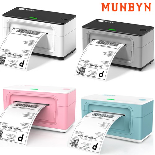 MUNBYN 4x6 Thermal Shipping Label Printer USB Multi-color Barcode ...