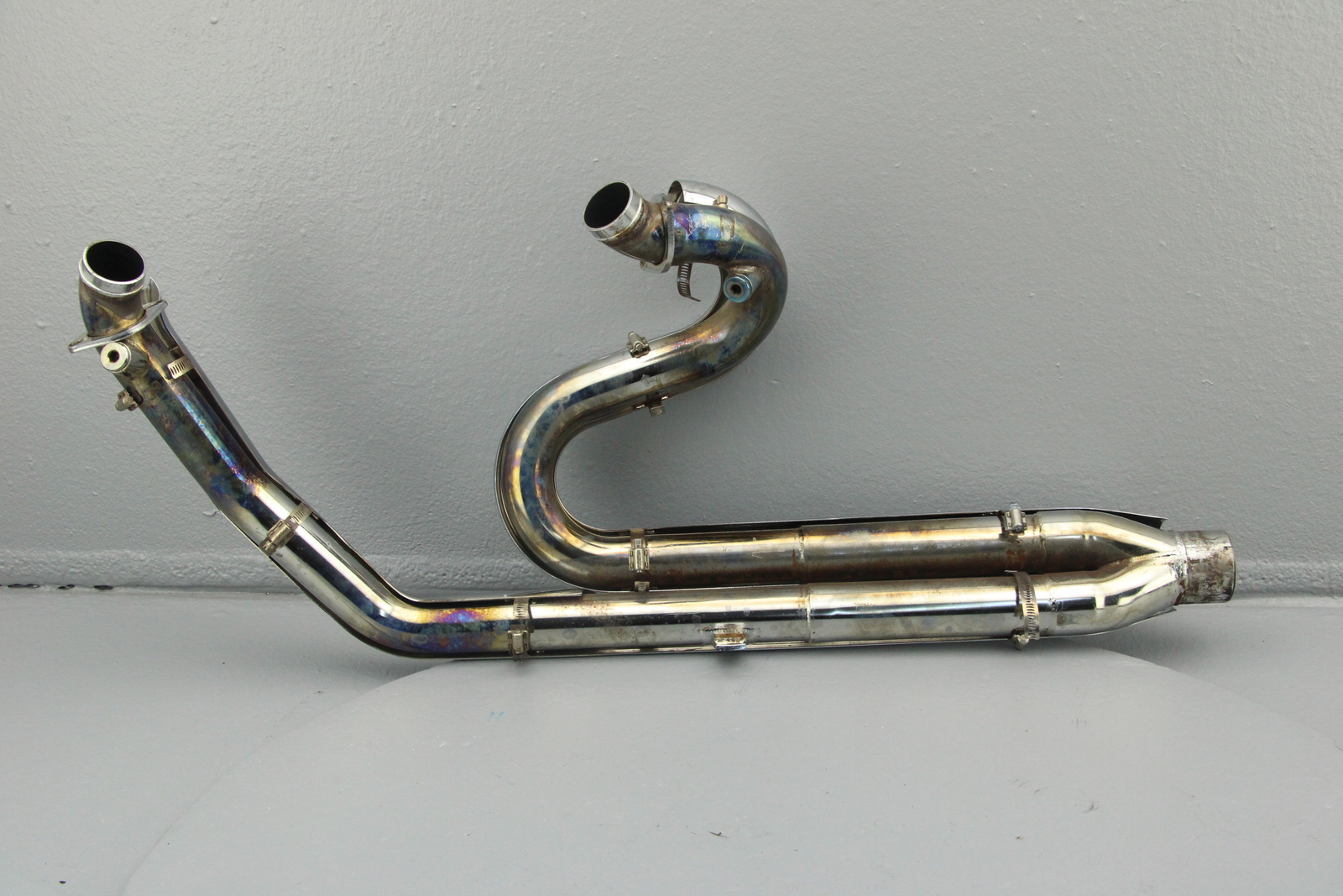 2004 Harley Electra Glide D&D BOARZILLA 2 INTO 1 Exhaust W/ GHOST PIPE ...