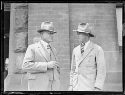 Cricketer Archie Jackson with a man, NSW, ca.1920s Australia Old ...