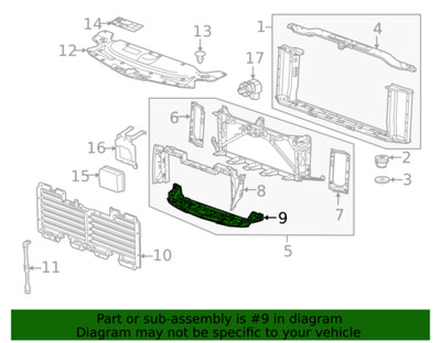GM Front Bumper Shutter 23497750 | eBay