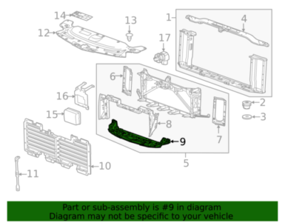 GM Front Bumper Shutter 23497750 | eBay
