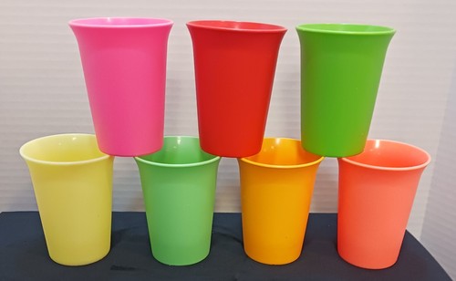 Lot of 7 Tupperware Cup Tumbler 8oz Solid Neon Colors # 109 | eBay