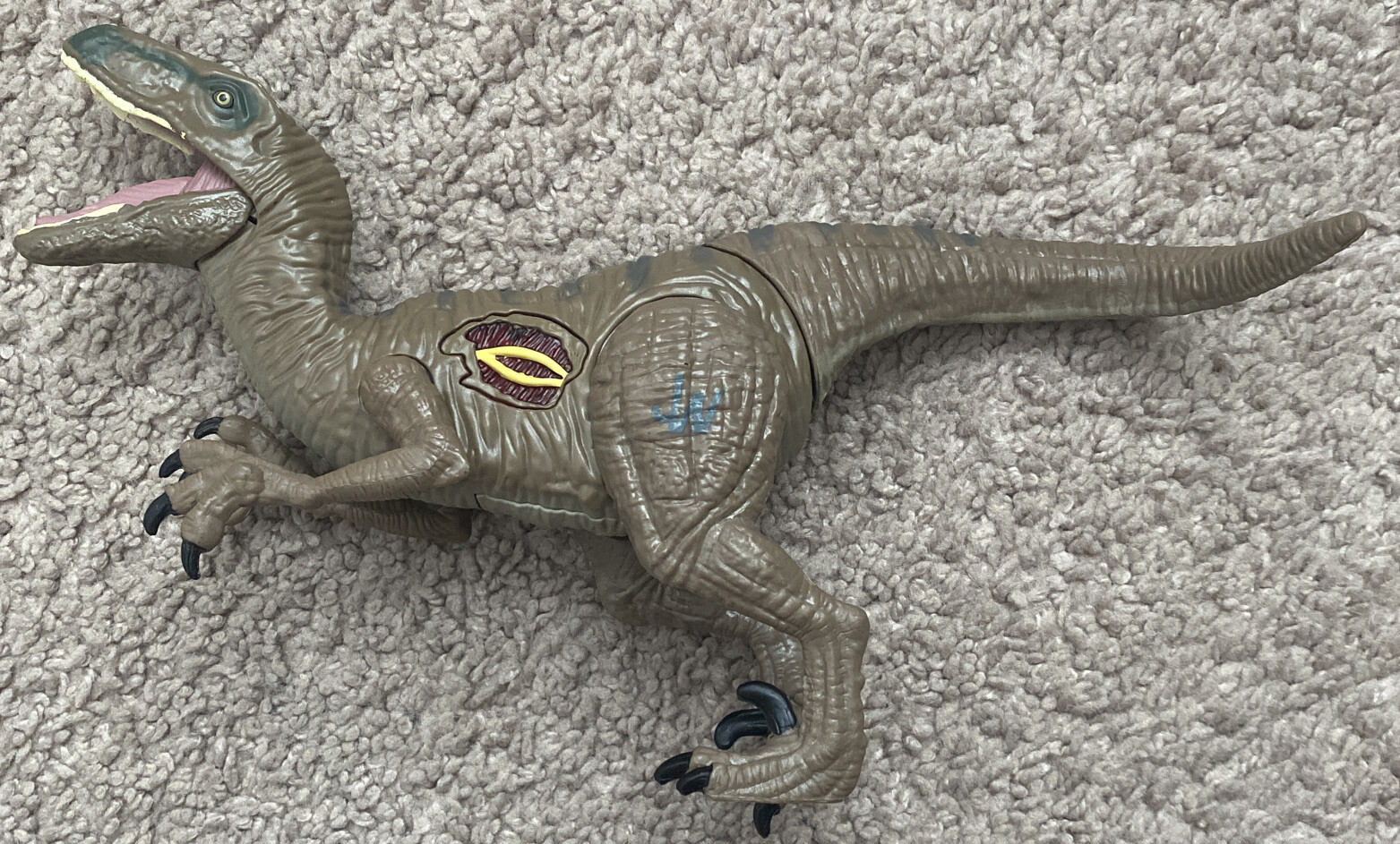 2015 Jurassic World Velociraptor Delta Raptor Dinosaur Figure Park Toy ...