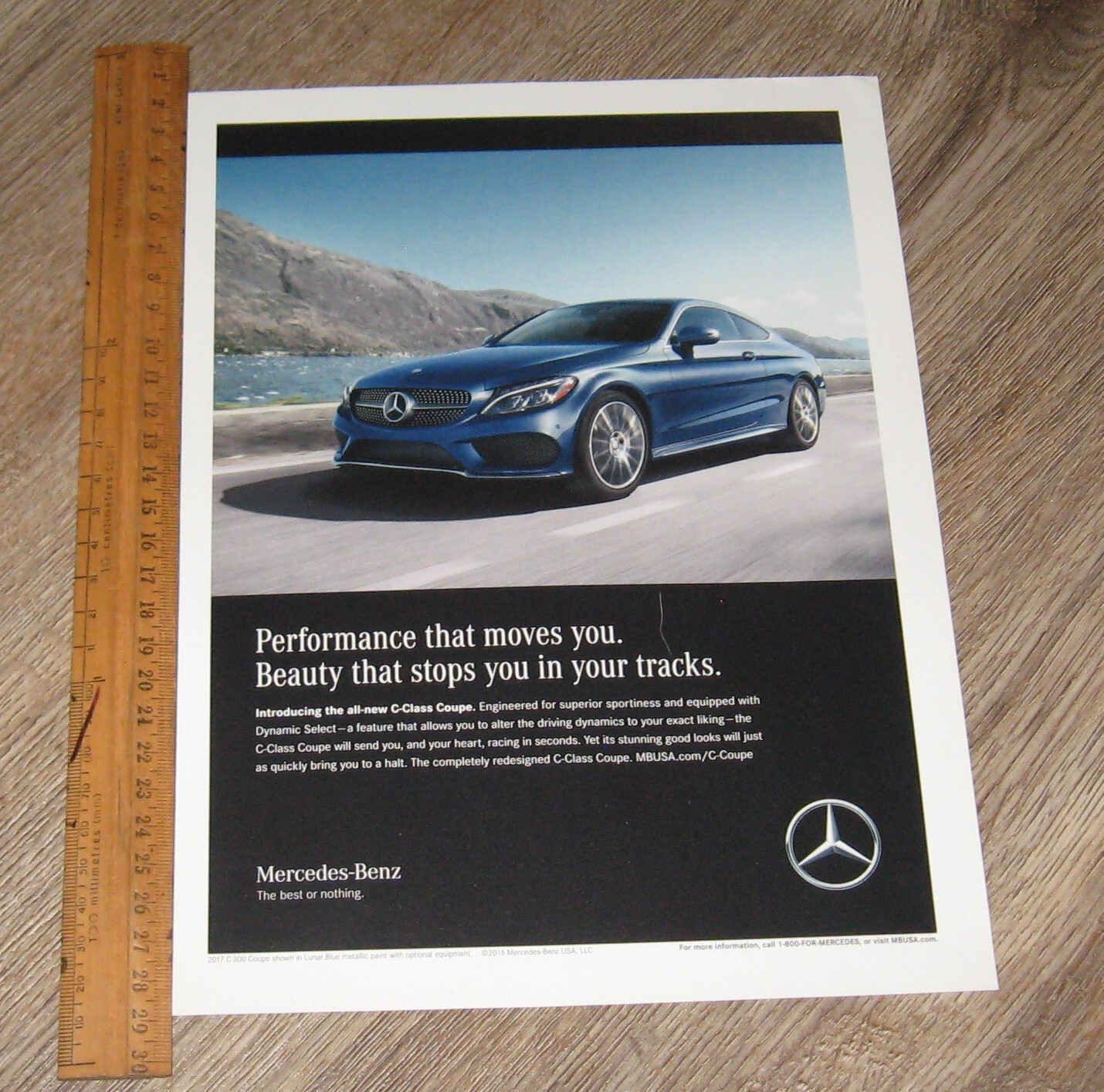 Mercedes-Benz Car AD 2016 C-Class Coupe original ONE magazine page ...