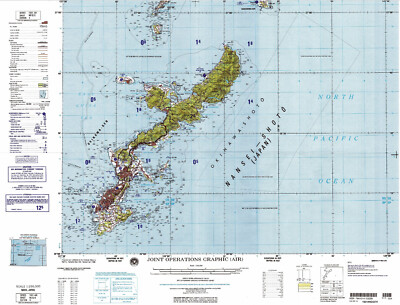NIMA Military Topographic Map of Okinawa, Japan 1:250,000 JOG | eBay