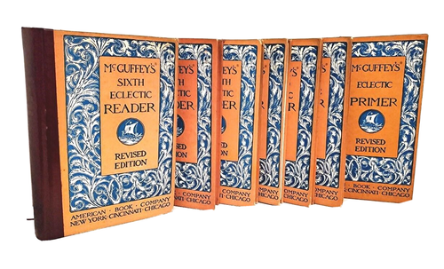 MCGUFFEY'S ECLECTIC READER SET, 7 volumes, PRIMER THRU SIX, SIXTH, Book ...