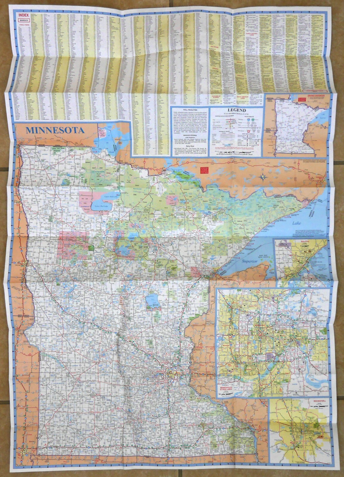 ⫸ 2010 AAA Minnesota & Wisconsin MN WI 2010 State Series Highway Map ...