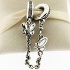 GENUINE PANDORA Decorative Butterflies Safety Chain 797865CZ-05 POSTAGE ...