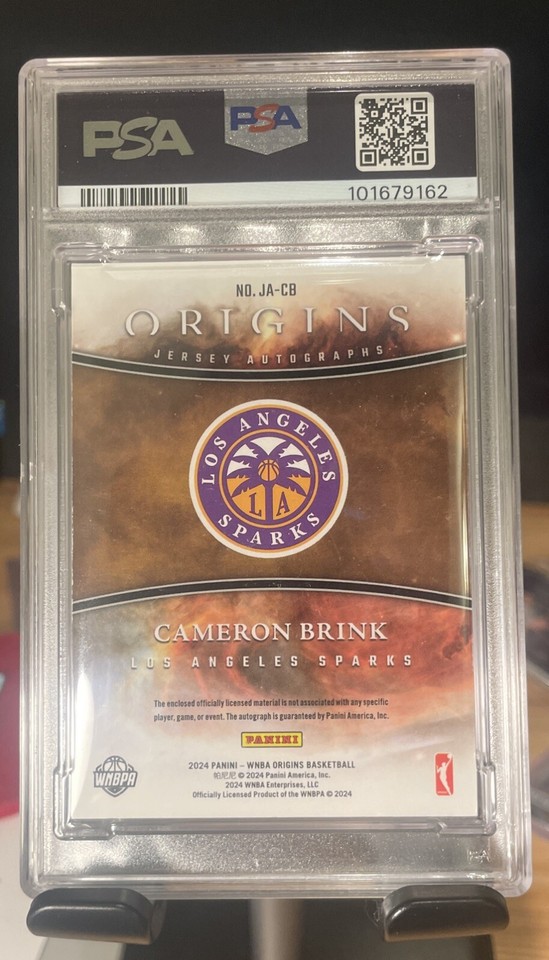 2024 Origins WNBA Cameron Brink Jersey Patch Auto RC LA Sparks PSA 8 ...