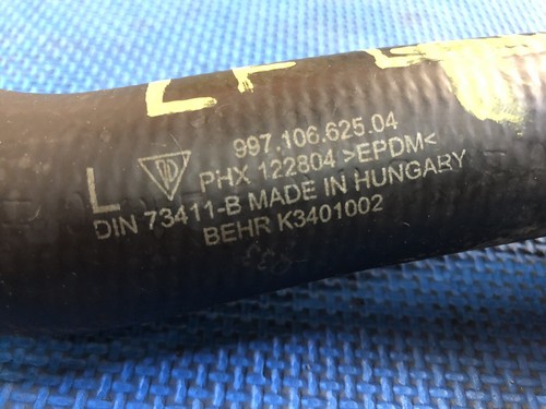 OEM Porsche Coolant Left Hose Cayman Boxster 911 997 Carrera ...