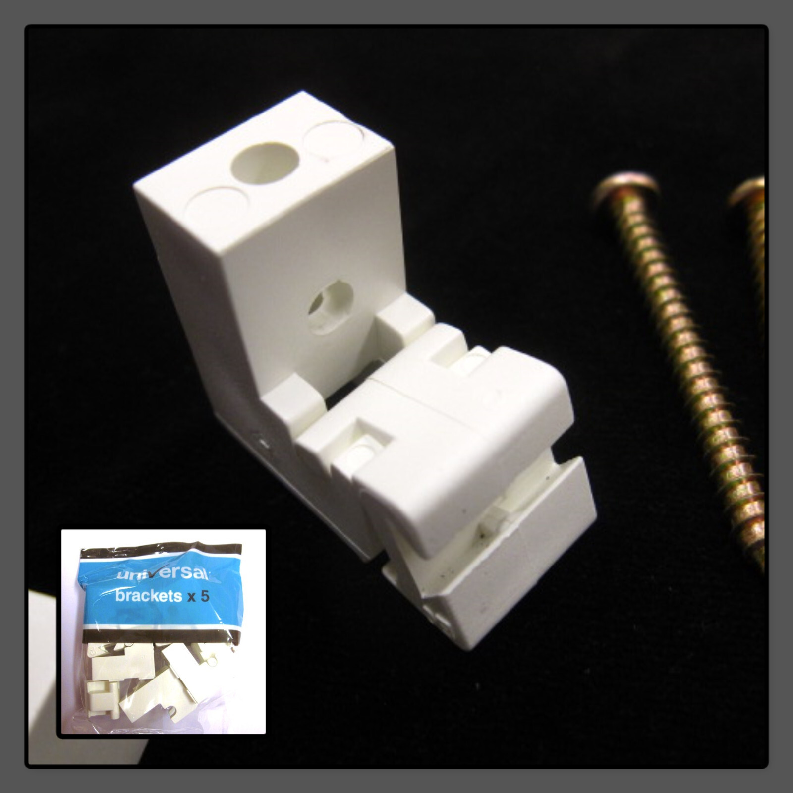5 Universal Brand Curtain Track Brackets U30933 Top & Face Fix Rail ...