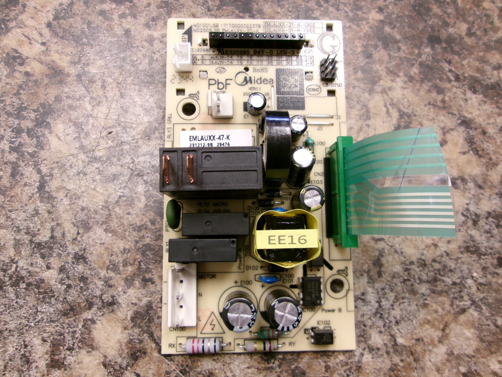 MIDEA MICROWAVE OVEN EMLAUXX-47-K CONTROL BOARD A225 | eBay