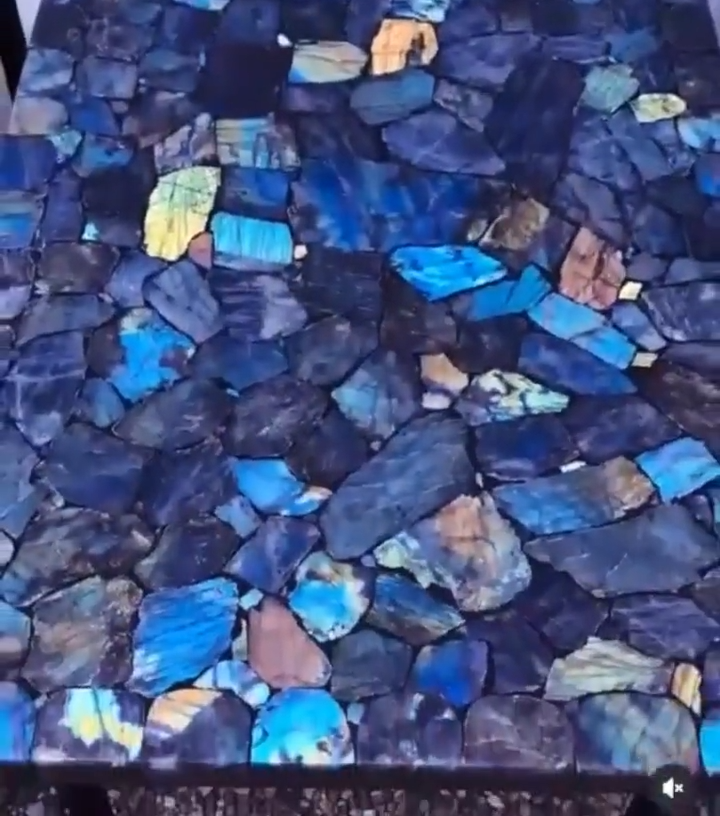 Labradorite Gems Stone Table Top for Coffee Table/Dining Table , Bed ...
