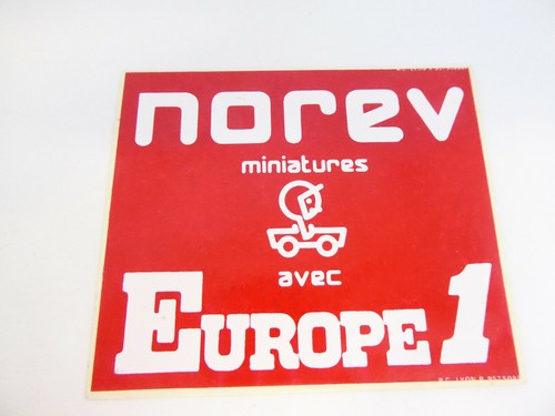 AUTOCOLLANT / STICKER Vintage NOREV MINIATURES / EUROPE 1 / TOP ! | eBay