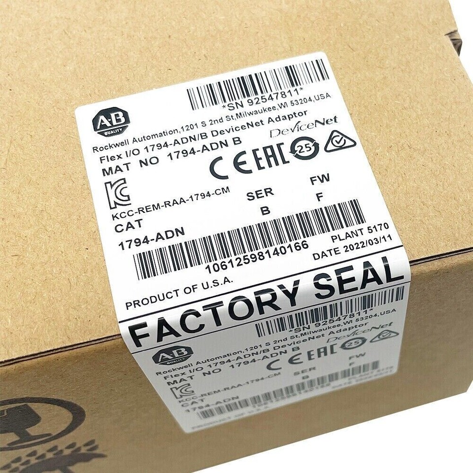 New Factory Sealed AB 1794-ADN SER B Flex DeviceNet Adapter 1794-ADN In ...