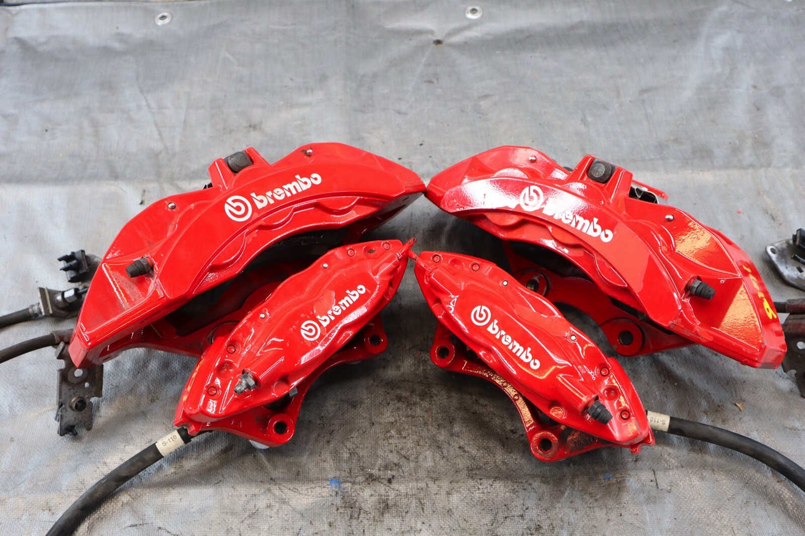 2017 DODGE CHARGER SRT HELLCAT 6.2L OEM RED BREMBO BRAKE CALIPERS ASSY ...