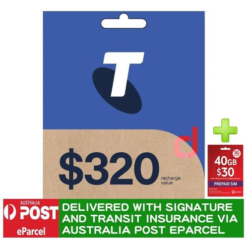 Telstra $320 Prepaid SIM Starter Kit + Vodafone $30 Prepaid SIM Bundle ...