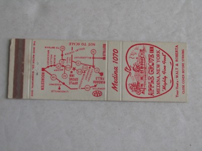 P480 Matchbook Cover NY New York Apple Grove Inn Medina | eBay
