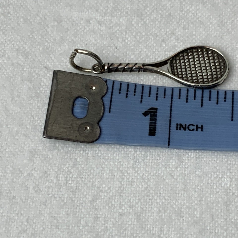 Vintage Silver Tennis Racket Charm Pendant Signed Sterling | eBay