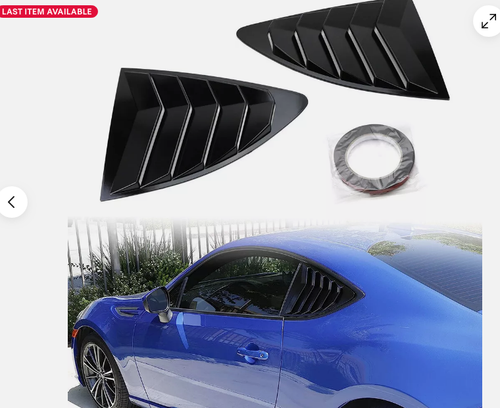 For 2022-2023 Toyota GR86 BRZ Side Rear Shutter Window Louver Cover ...