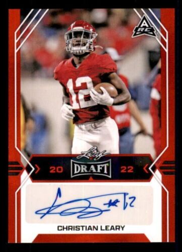 2022 Leaf Draft - Autographs Christian Leary #BA-CL1 Red (AU, RC) for ...