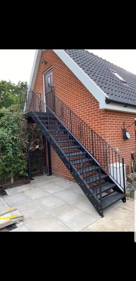 10 Foot , 3 Metre steel staircase external fire escape... With ...
