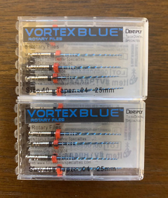 2 pk 25mm .04 Asst Vortex Blue Rotary Files Dentsply Tulsa Dental Root ...