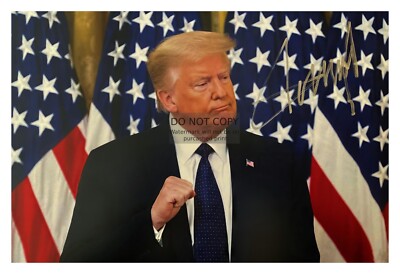 PRESIDENT DONALD TRUMP AUTOGRAPHED AMERICAN FLAGS 4X6 PHOTO REPRINT | eBay
