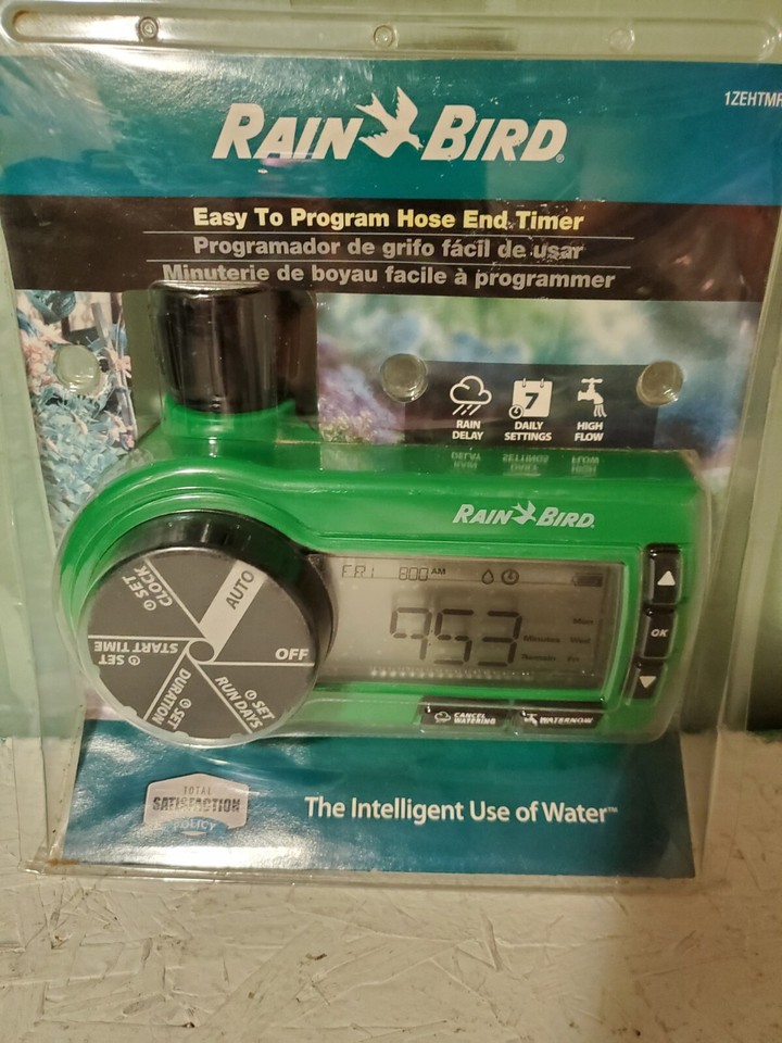 Rain Bird 1ZEHTMR Easy to Program Hose End Timer Rain Delay High Flow ...