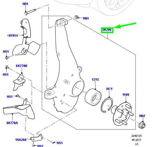 LAND ROVER RANGE ROVER IV L405 Front Right Wheel Knuckle LR155542 NEW ...