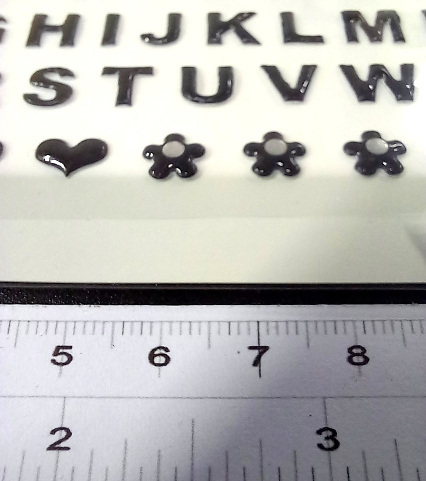 Transfer Letter & Number - Black - Waterslide - 5 MM (3/16 ") - 128 ...