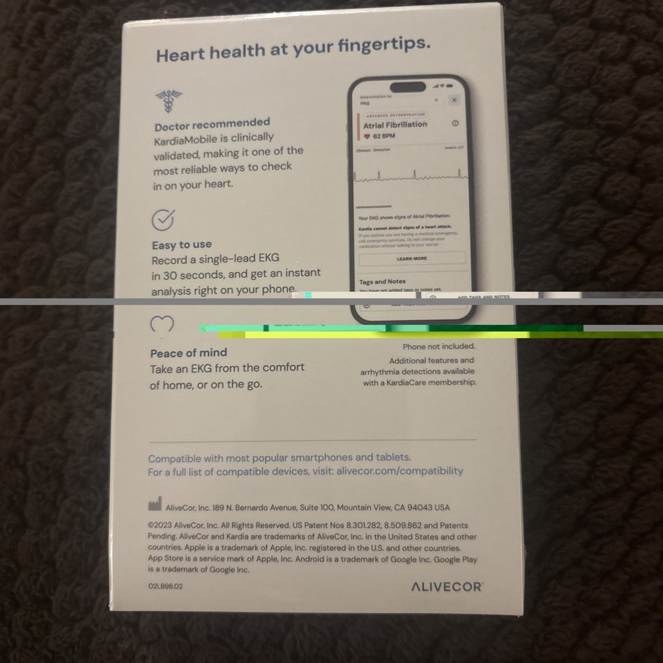 AliveCor KardiaMobile Wireless Personal EKG Monitor (AC-009) - NEW | eBay