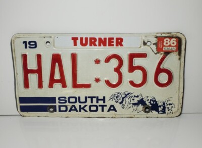 Vintage South Dakota License Plate 1986 | eBay
