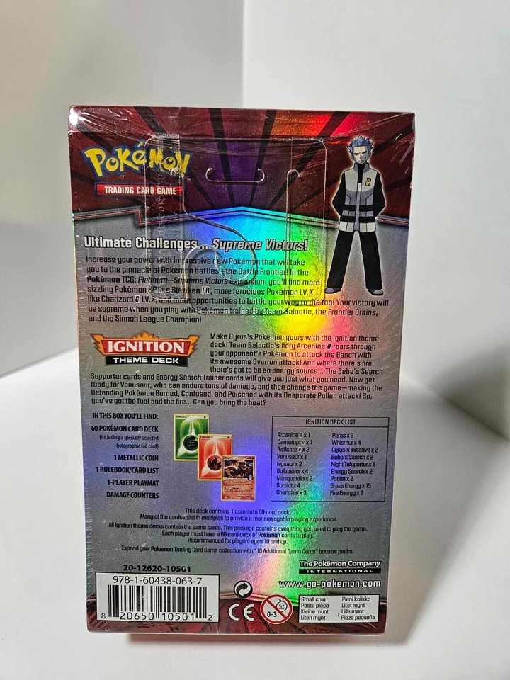 Pokemon Trading Card Game Platinum Supreme Victors Ignition Theme Deck ...