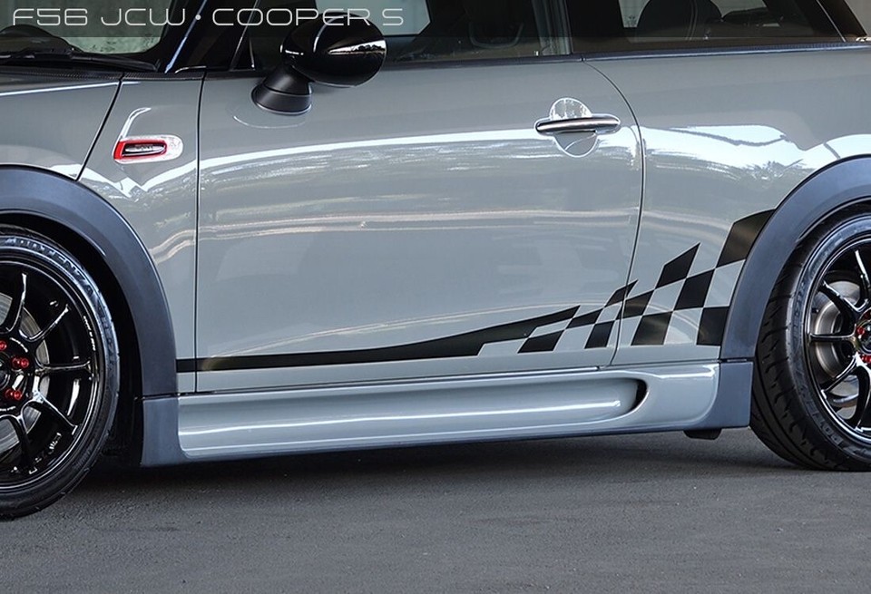 Racing Stripe Checkered Flag Side Decals Graphics For Mini Countryman ...