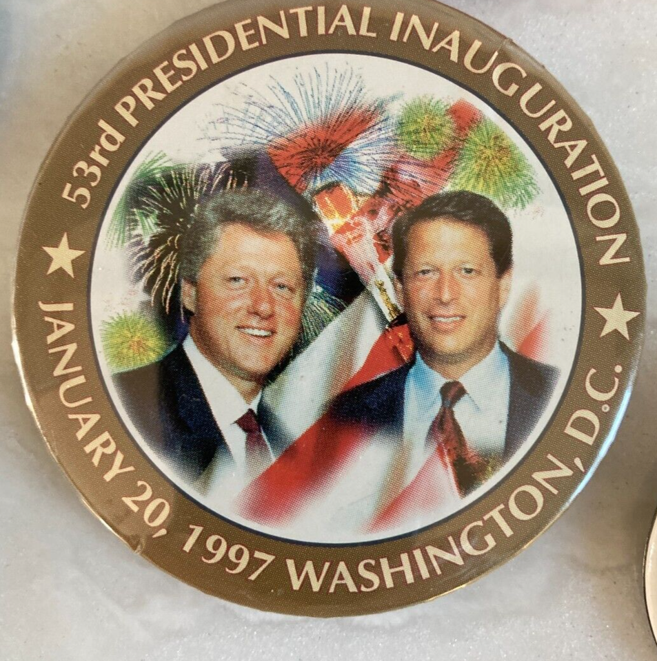 1990s (Lot of 7) Clinton & Gore Presidential Campaign & Inaugural ...